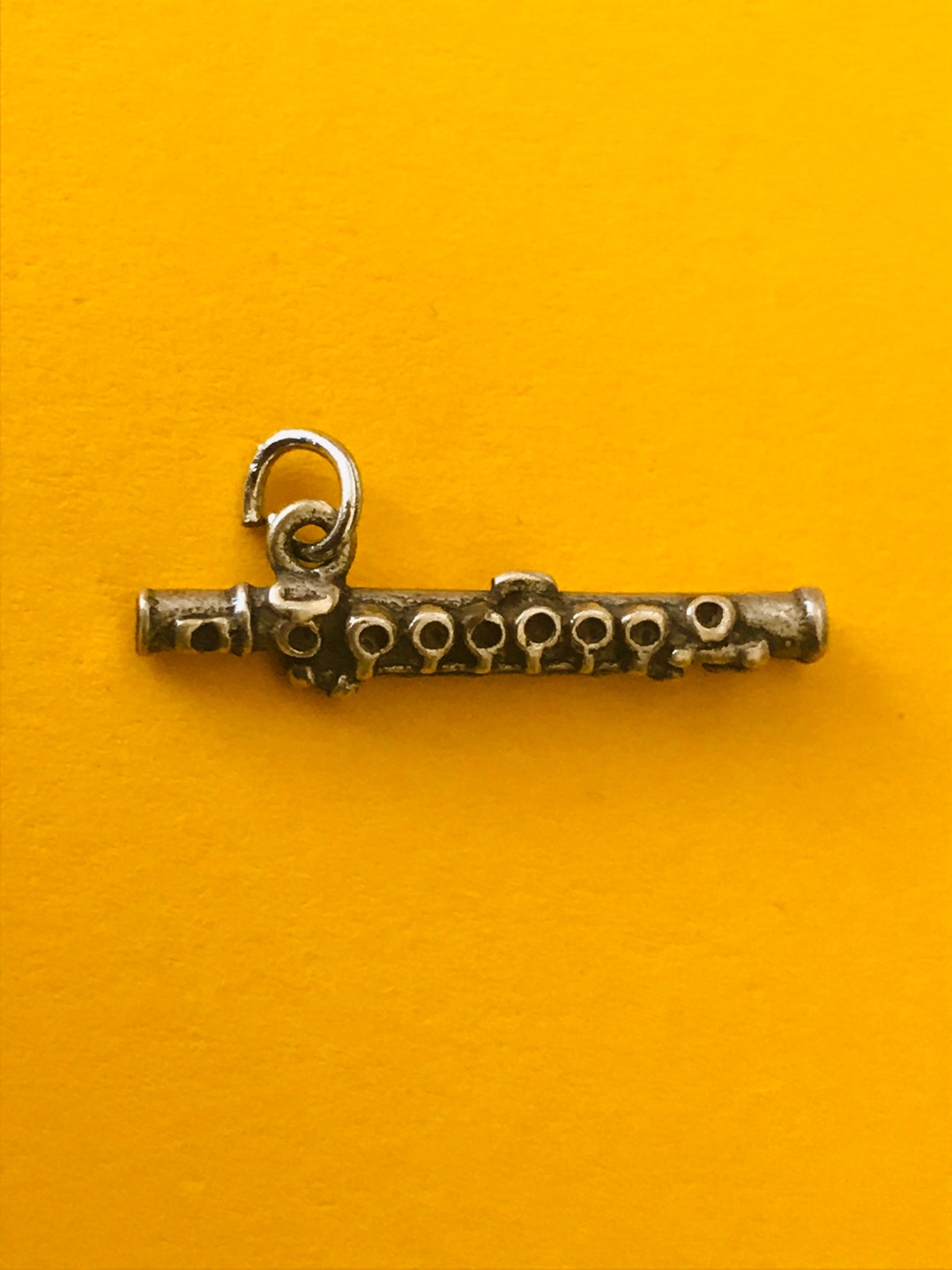 Vintage Sterling Silver Flute Charm Pendant - Etsy