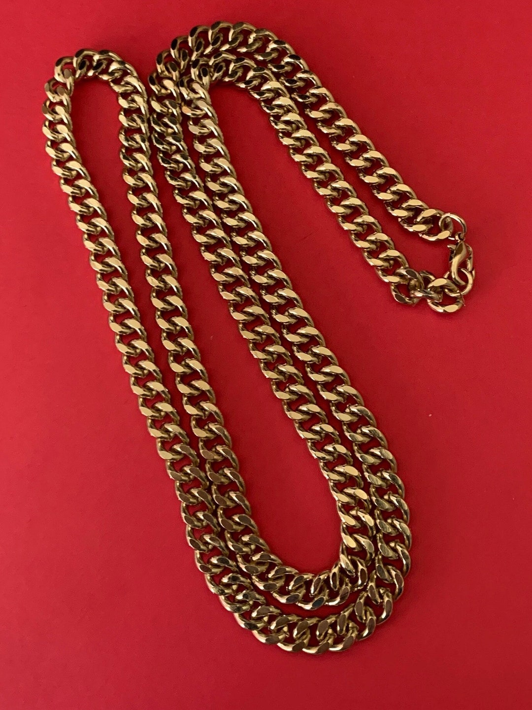 Very Heavy Gold Tone Sturdy Curb Chain Necklace - Etsy
