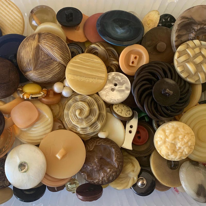 Large Antique Buttons - Etsy