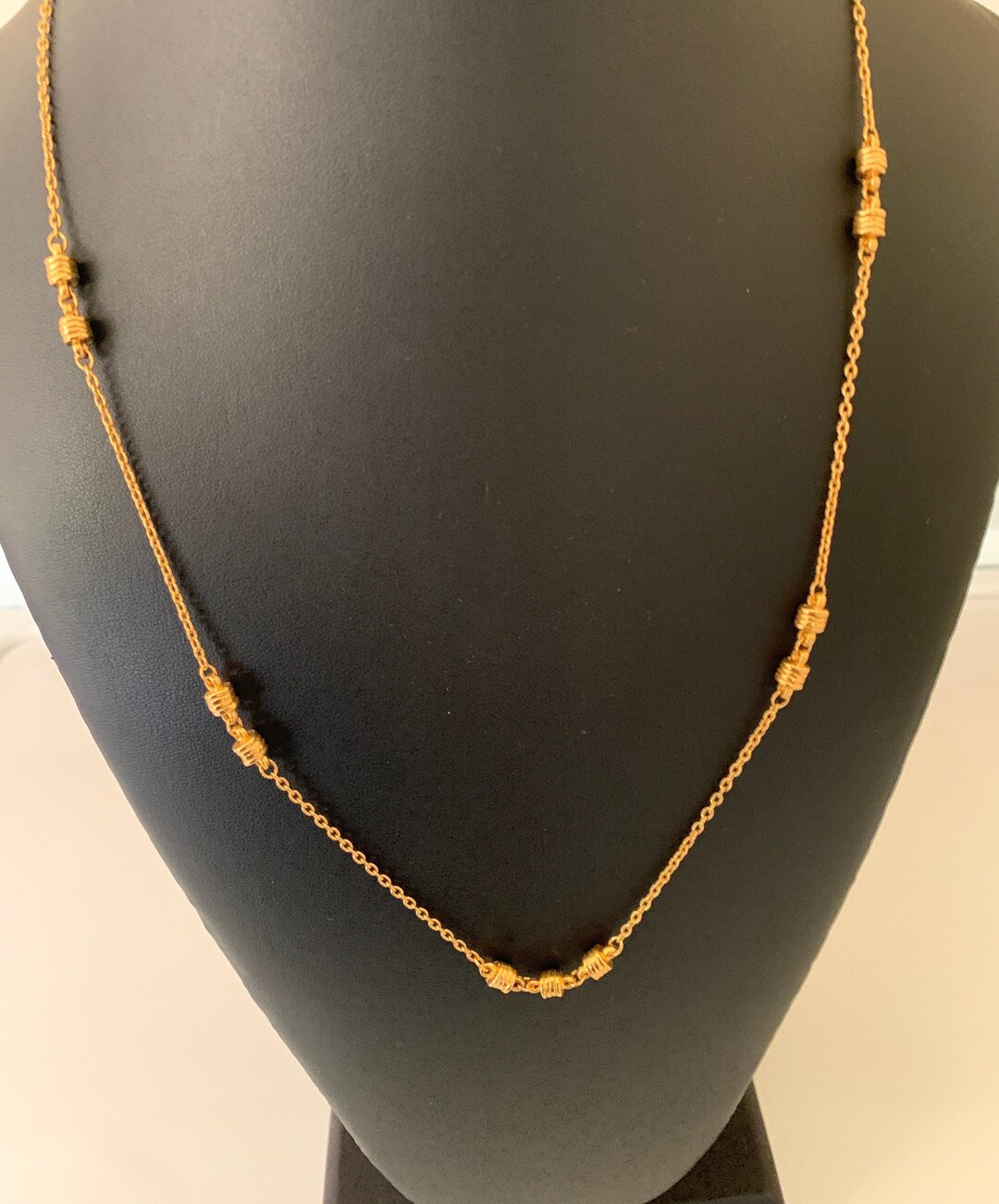 Vintage Key Signed Crown Trifari Bright Light Weight Gold Link and ...