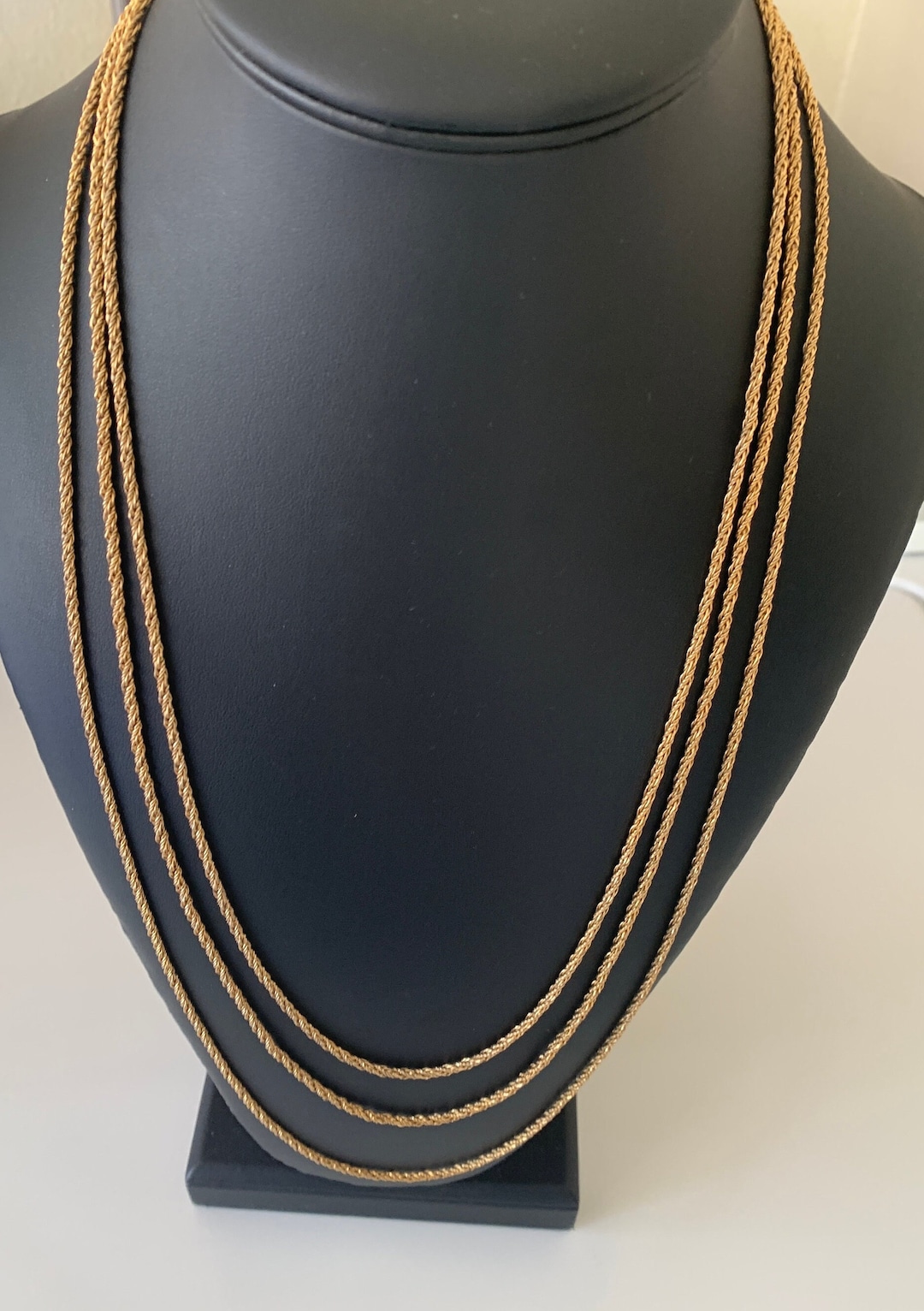 Park Lane Fabulous Three Layered Long Gold Plated Swag Chain Necklace ...