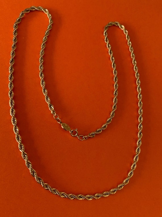 Napier 24 Inch Glittery Gold Twisted Rope Chain Neckl… - Gem