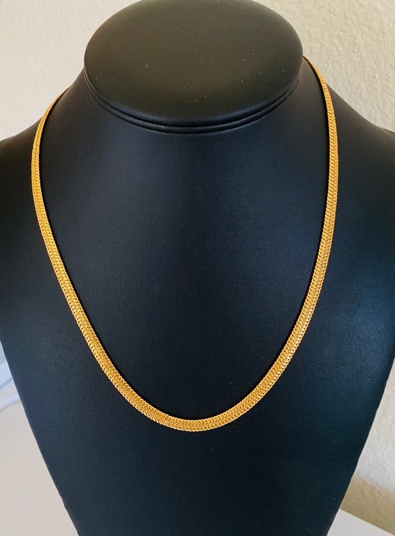 14 KGE B.C. Lind 20 Inch 5mm Flat Woven Chain Necklace | Etsy
