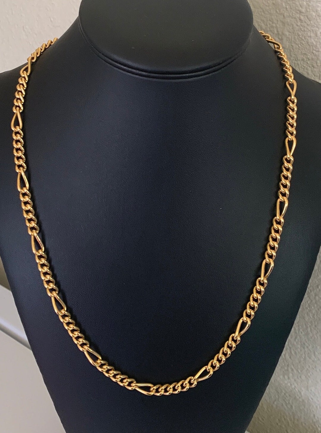 Hefty Strong Signed OTC 18K GEP Figaro Link Italian Mens Daily Wear ...