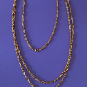 Glittery Gold Twisted Two Layer Chain Necklace - Etsy