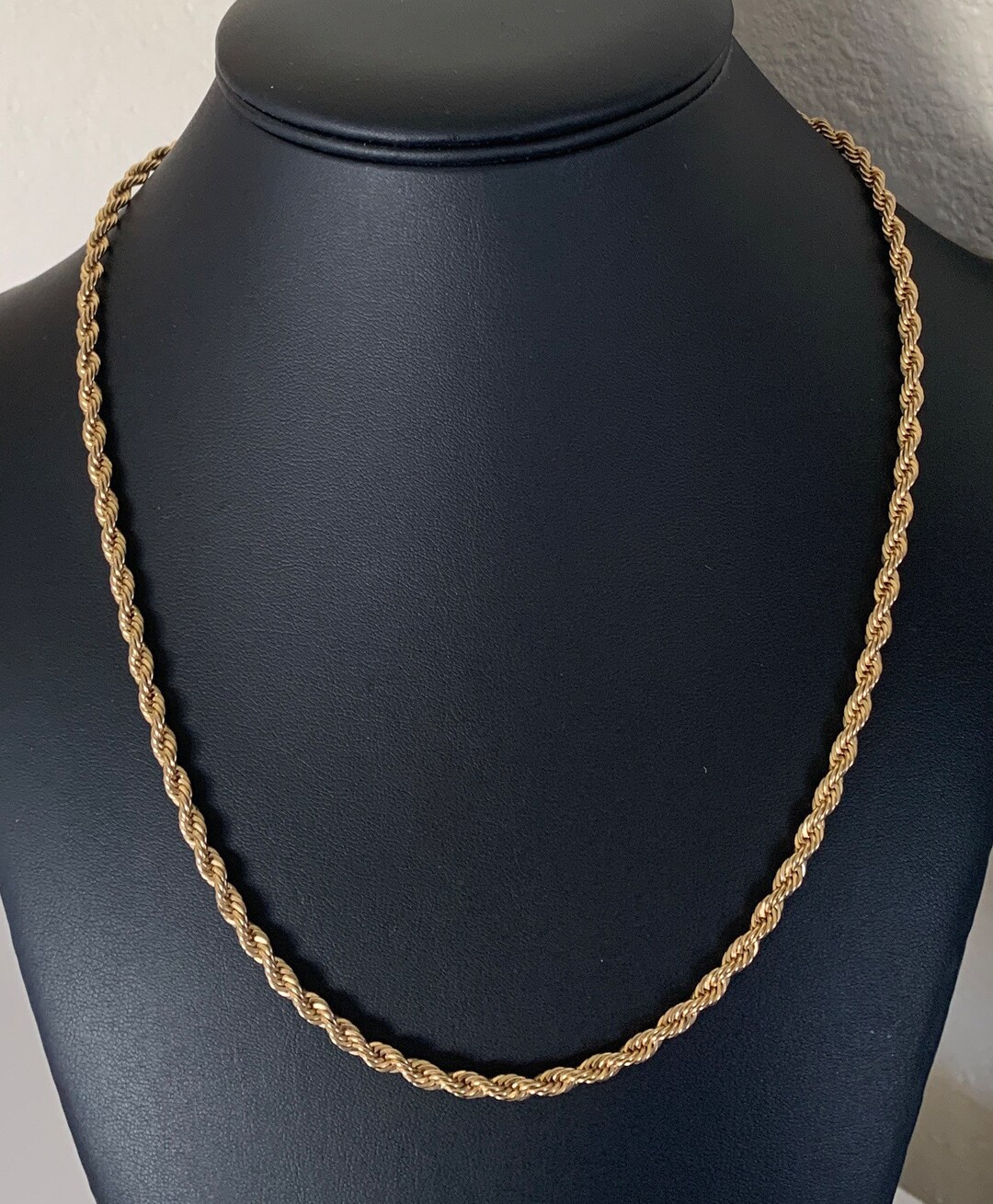 Vintage Classic 4mm Long 22 Inch Rope Chain Necklace - Etsy