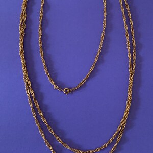 Glittery Gold Twisted Two Layer Chain Necklace - Etsy