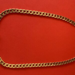 Simple Classic Gold Tone Decorative Flat Link 23-inch Necklace - Etsy