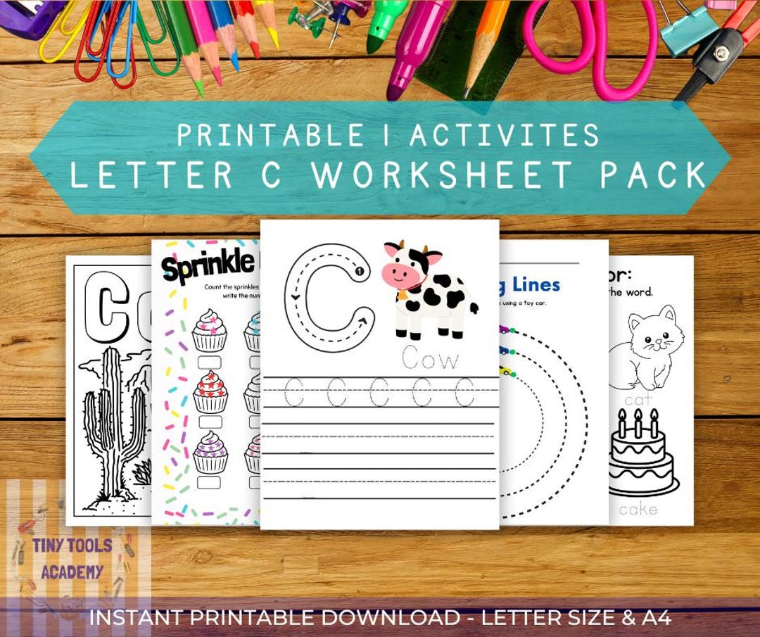 Letter C Activity Pack | Preschool Worksheets, Tracing, Playdough Mats ...
