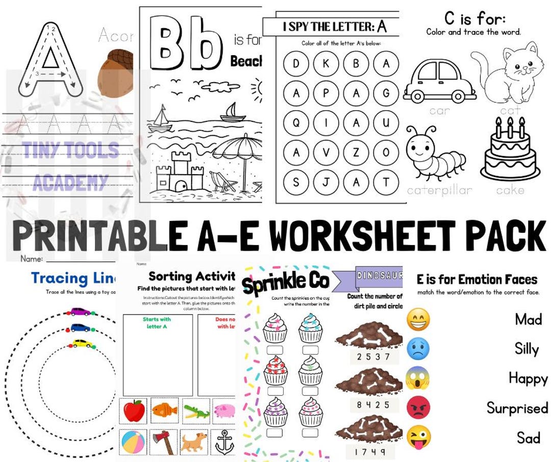 Letter Packets A–E Bundle | Preschool & Kindergarten Learning ...