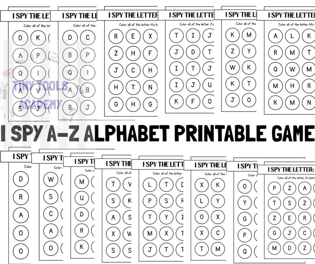 I Spy Alphabet Game Printable: A-Z Letter Recognition (PDF) - Etsy UK
