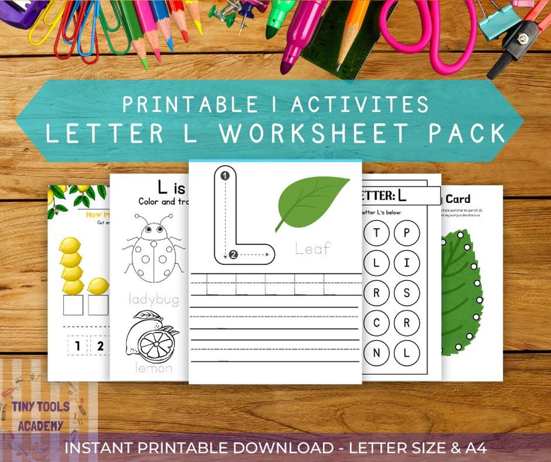 Letter L Worksheet Pack | Preschool Alphabet Activities | Tracing ...