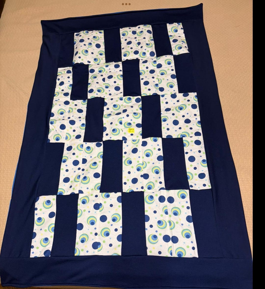 Blue and Yellow Circle Throw - Etsy