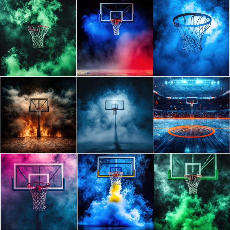 Basketball Court Digital Backdrop: Sports Photography, Senior Portraits ...