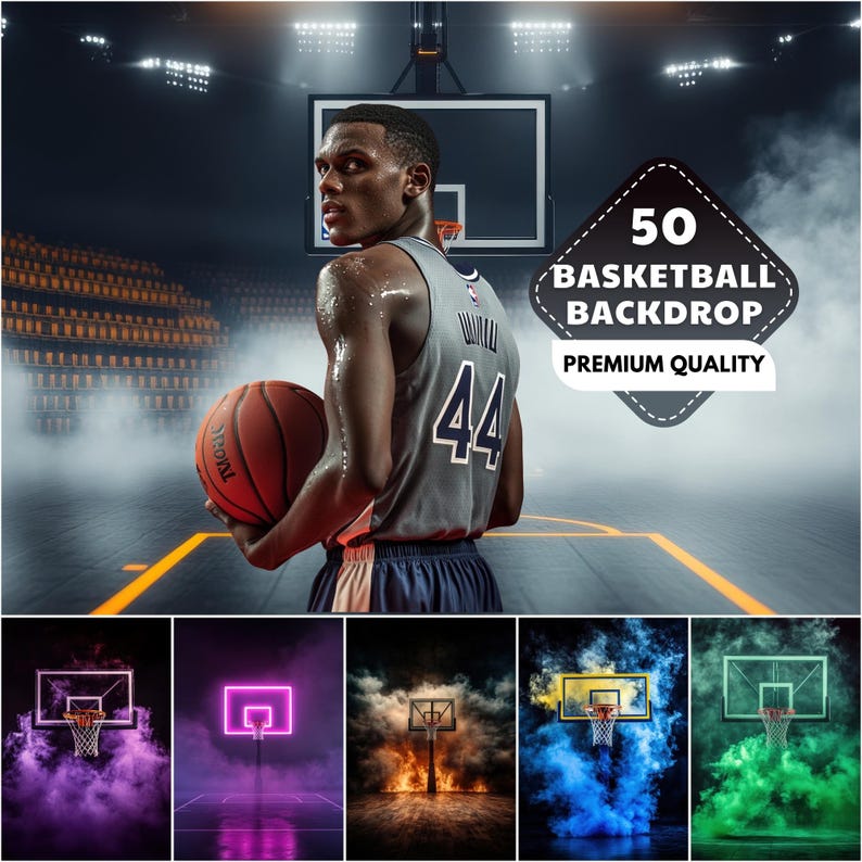 Basketball Court Digital Backdrop: Sports Photography, Senior Portraits ...