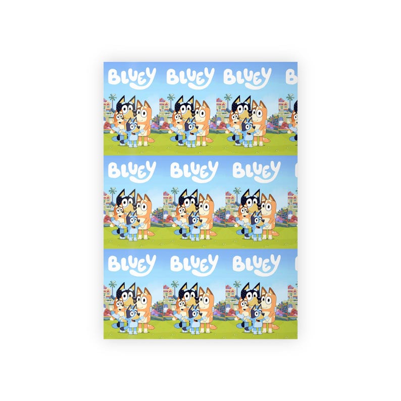 Bluey Gift Wrapping Paper Roll: Birthday, Holiday, Party - Etsy