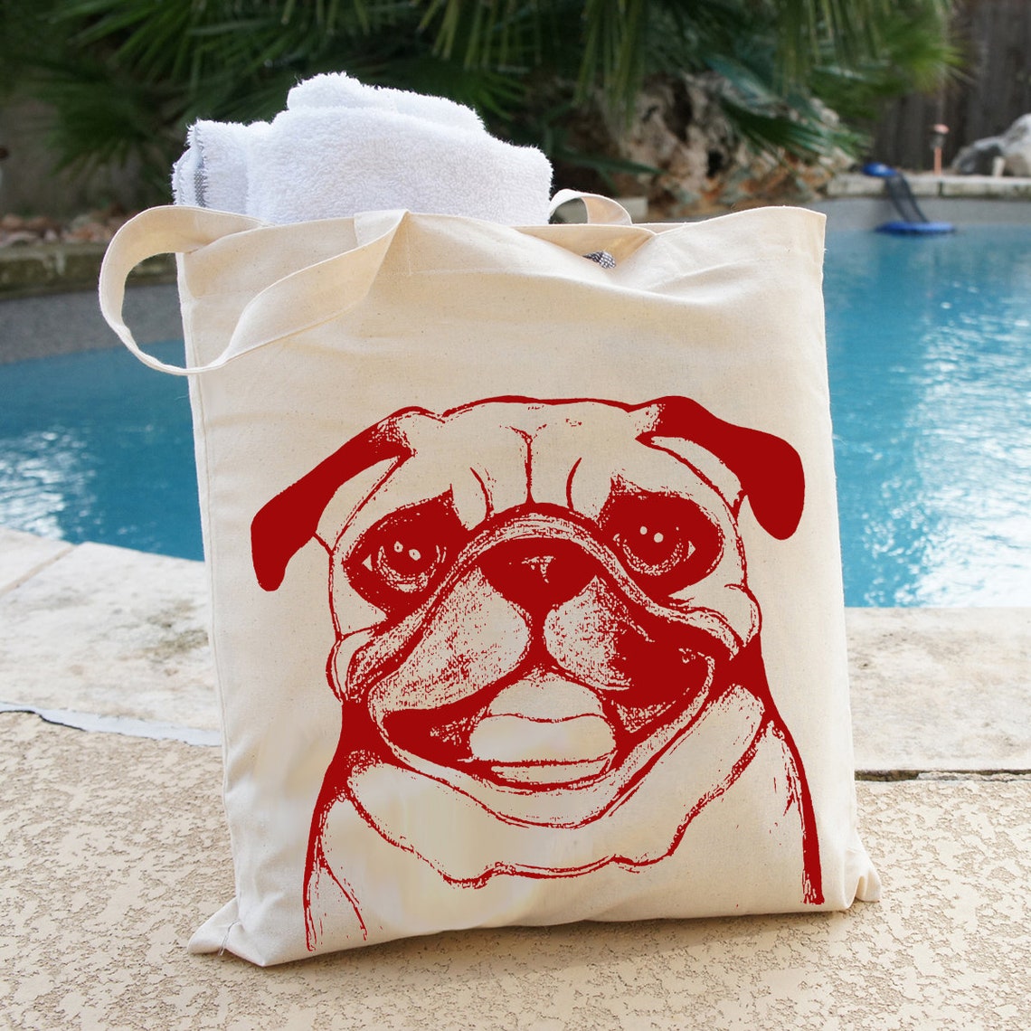 Ruby the Pug Eco-friendly Tote Bag | Etsy