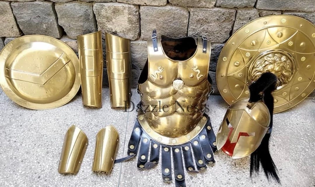 Medieval Greek Roman Armor Set , 300 Spartan Warrior Costume , 18 Guage ...