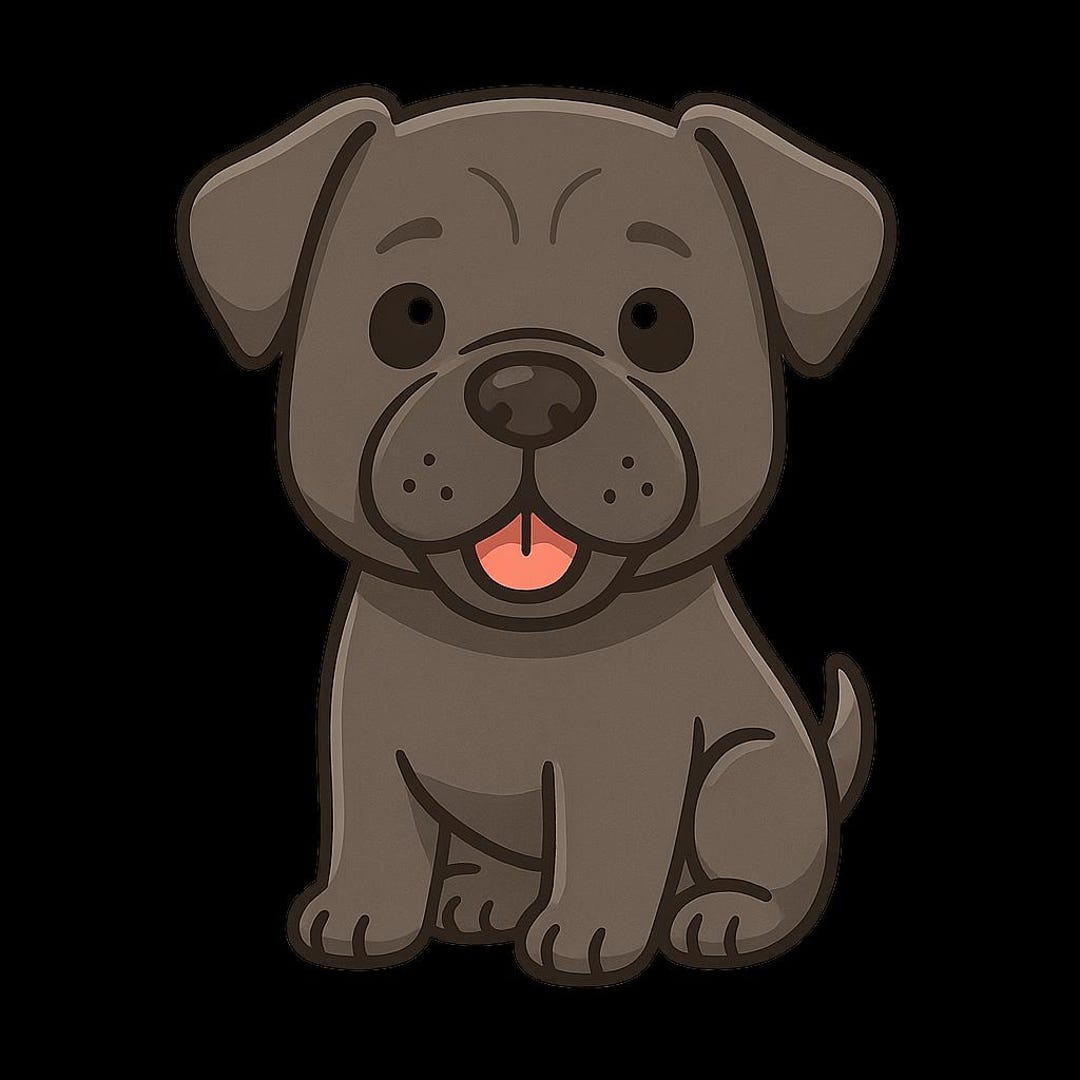 Cane Corso Cartoon Sticker-cute Dog Decal-adorable Puppy Vinyl Sticker ...