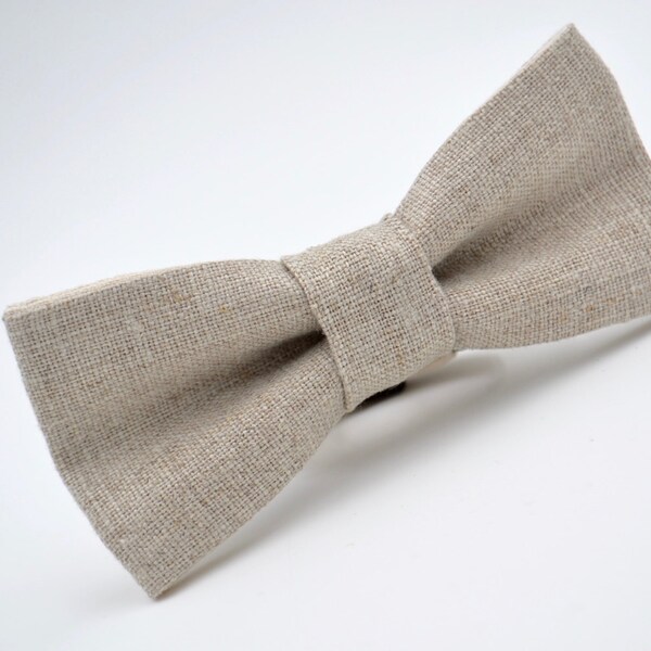 Beige Bow Tie - Etsy
