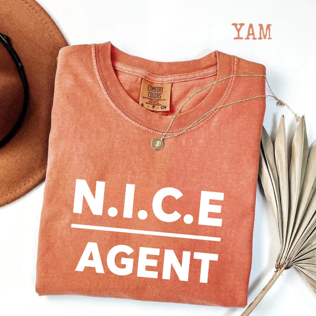 Nice Agent Official Happy Member T-shirt Positive Protest & Fun Costume ...
