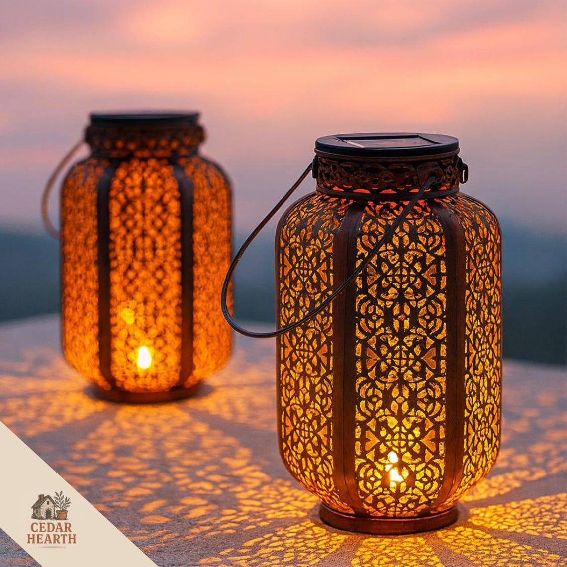 Garden Light Solar Moroccan-style Lantern - Etsy