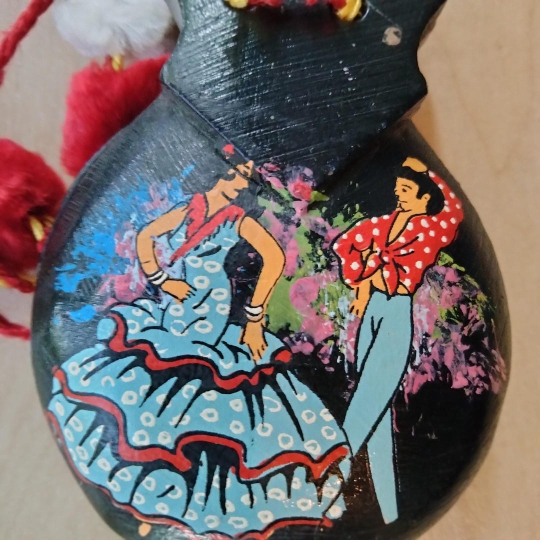 Vintage Spanish Castanets With Spanish Flamenco Dancers - Etsy