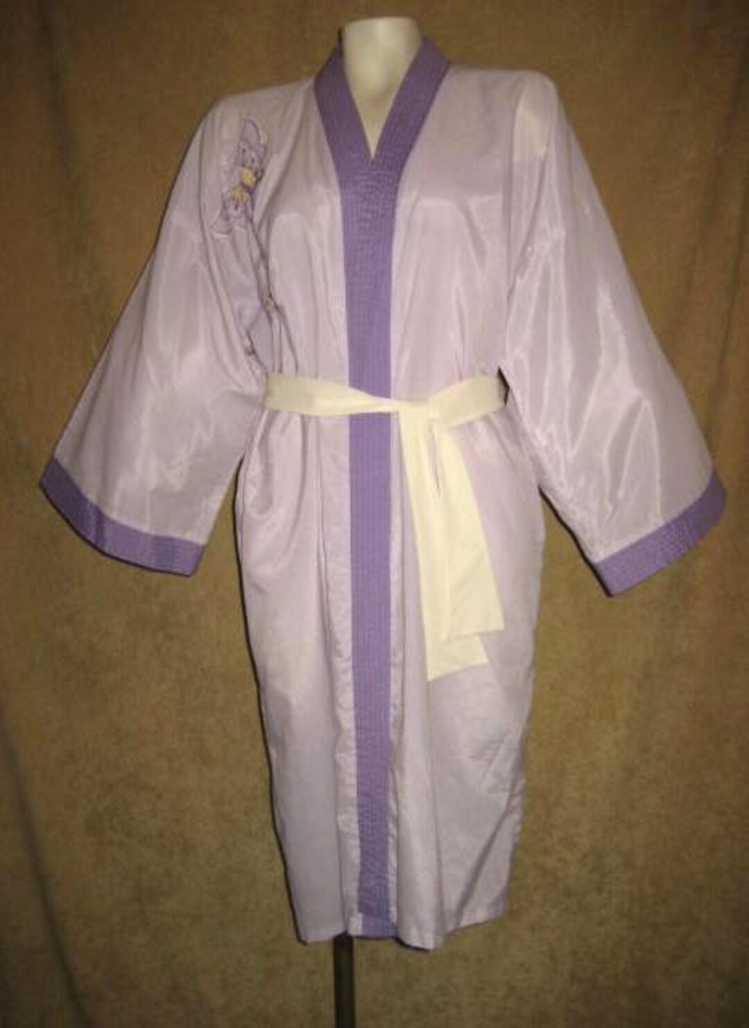 Vintage 60s Lyre Bird Robe Embroidered Butterflies - Etsy