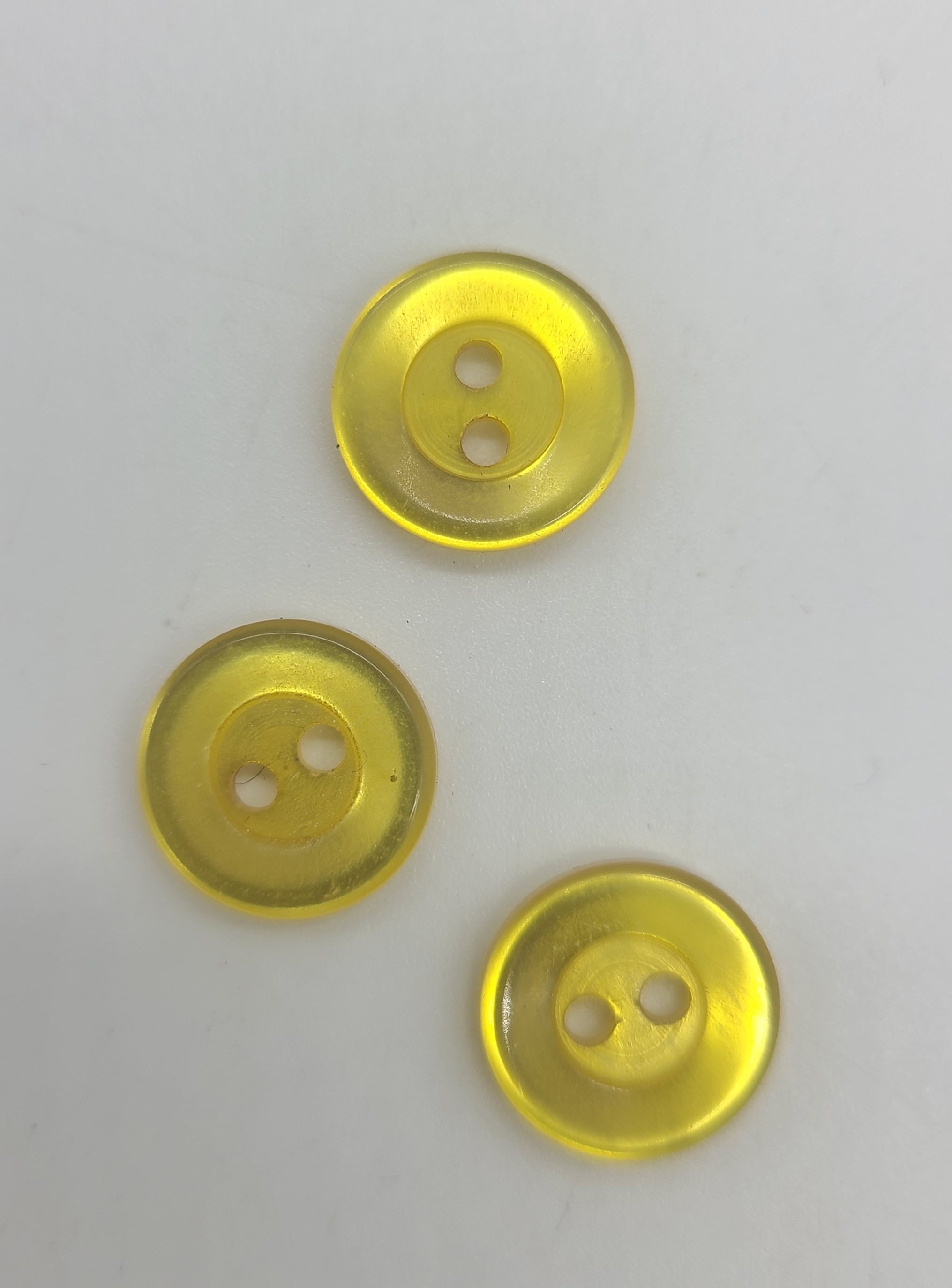 3 Yellow Buttons - Etsy