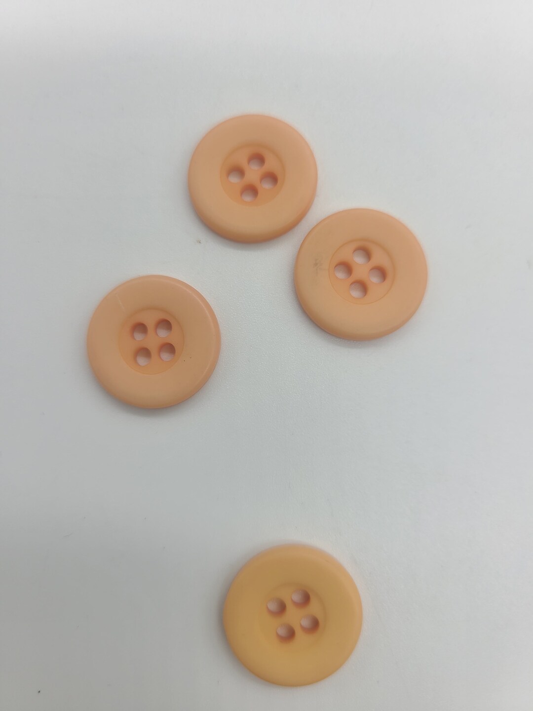 4 Peach Buttons - Etsy