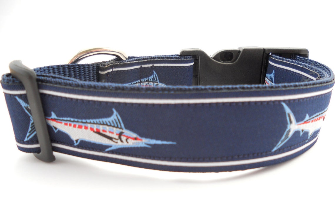 Blue Marlin Fish Dog Collar - Etsy