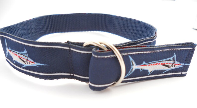 Nautical Boys Belt - Blue Marlin Fish - Etsy