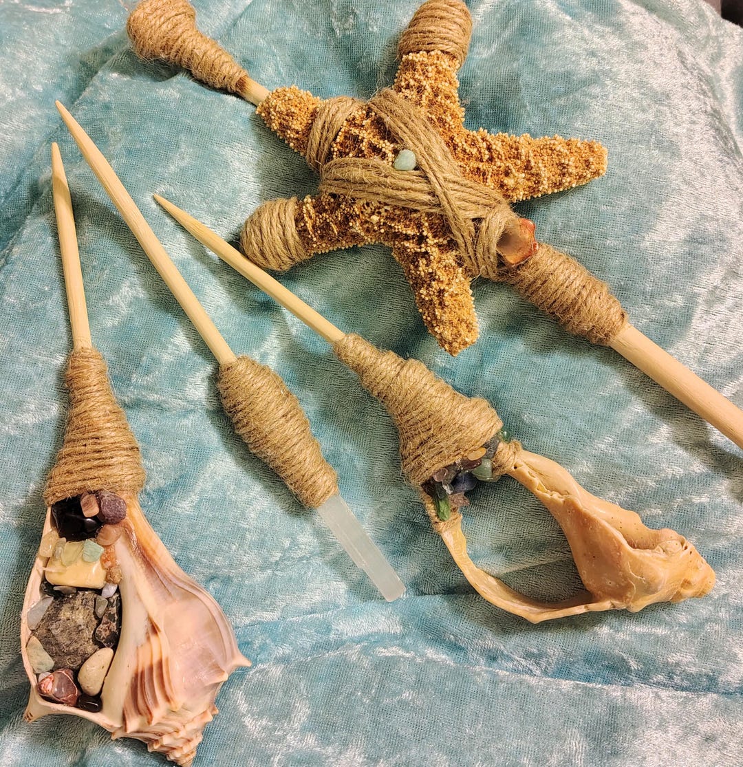 Sea Witch Wands, Witchcraft Supplies, Altar Ritual Tools, One of a Kind ...