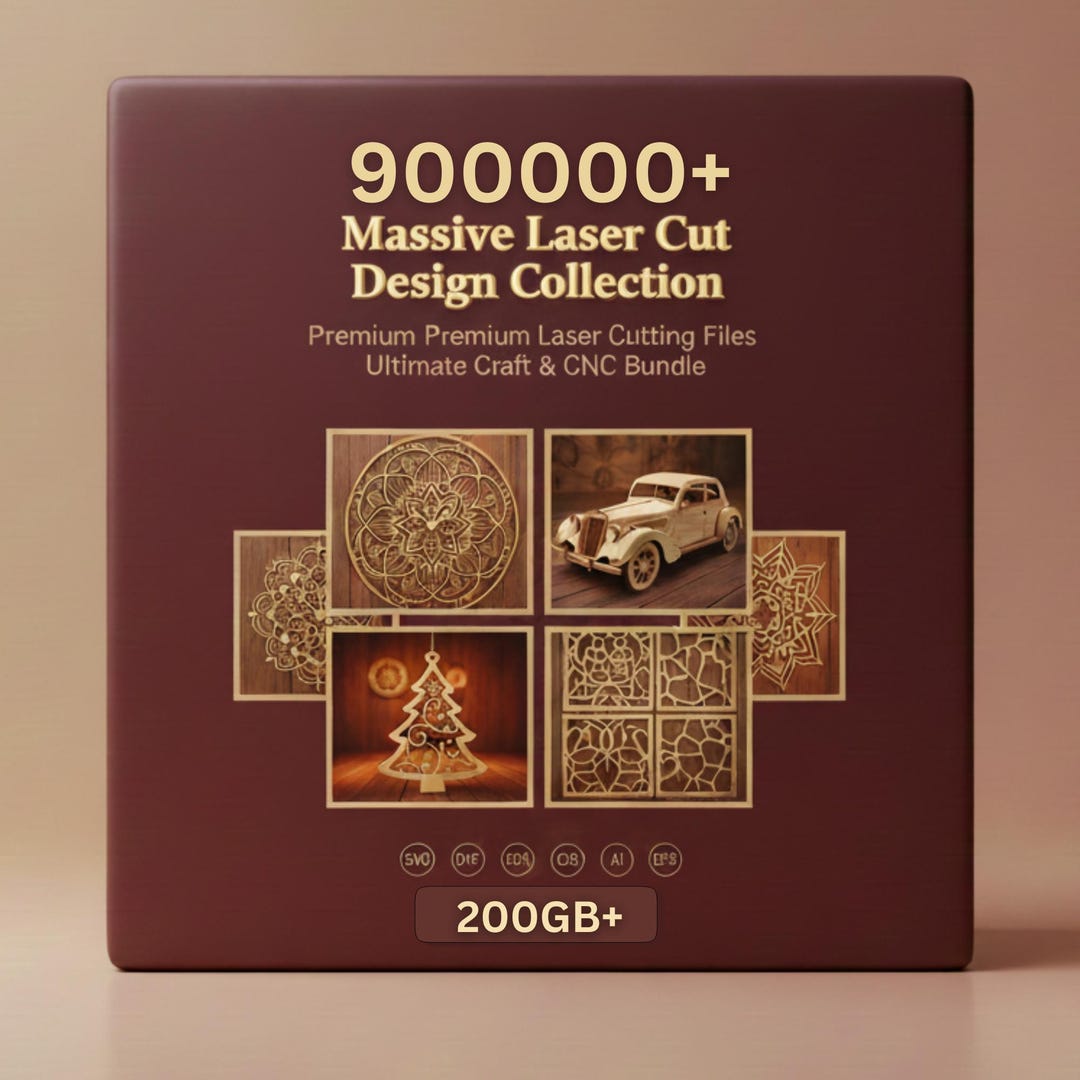 900000 Laser Cut Files, 200GB+CNC Laser Cutting File, Fibber Mega ...