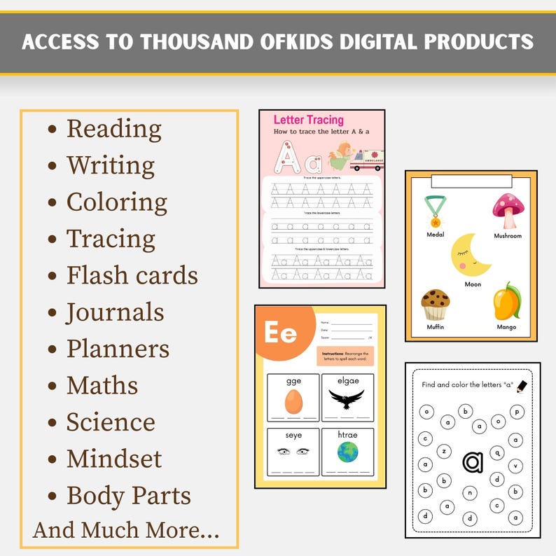 35,000+ Kids Learning Activities Bundle, Home School & Classroom ...