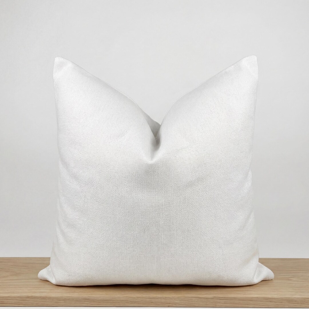 Pure White Linen Pillow Cover Softened European Flax Throw Pillowcase ...