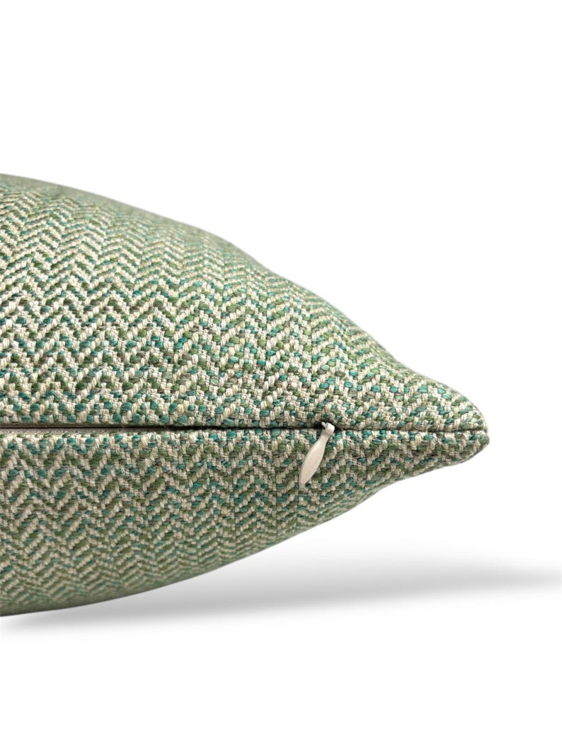 Sage Green Herringbone Pillow Cover, Geometric Pillowcase, Euro Sham or ...