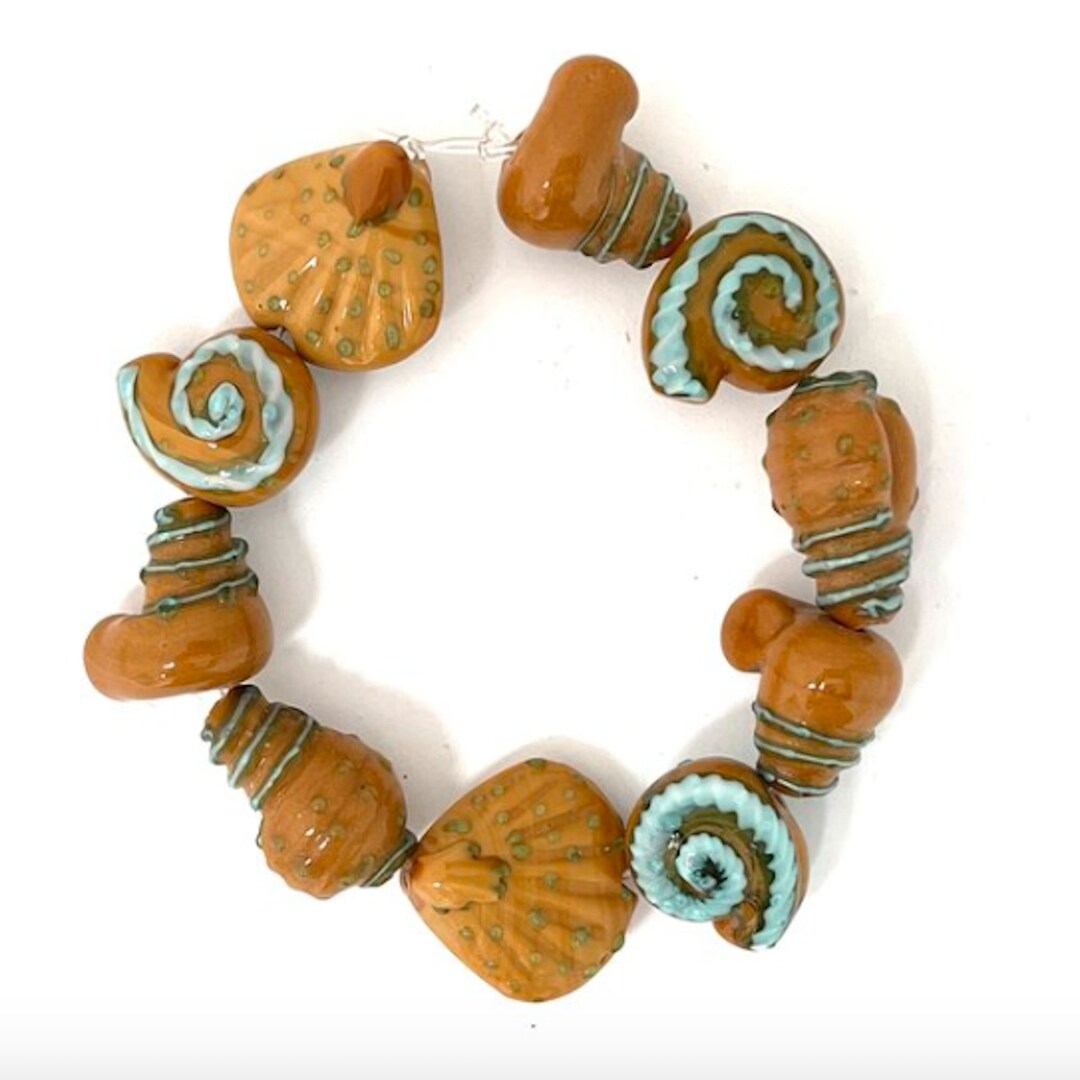10 Seashell Beads, Shell Beads, Sealife Beads, Ocean Beads - Etsy
