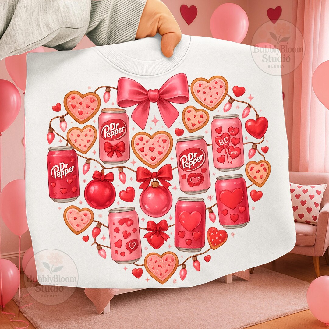 Valentine Soda Drinks Heart PNG, Valentine Energy Drink Can PNG, Soda ...