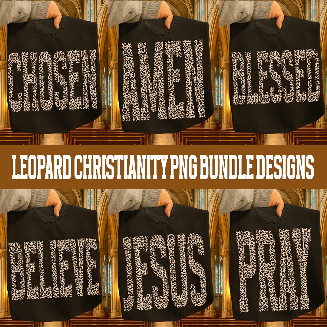 Leopard Christian Png Bundle, Faith Quotes Png, Religious Sublimation ...