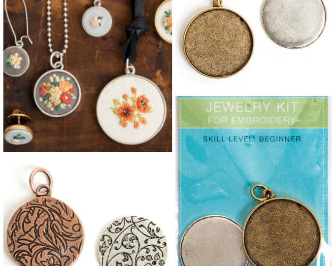 ROUND Bezel Embroidery Kit for Jewelry Choose From 3 Sizes - Etsy