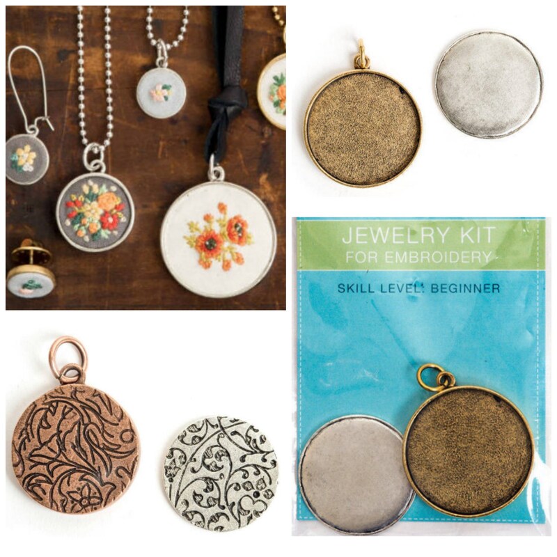 Embroidery Pendant Kit - Etsy