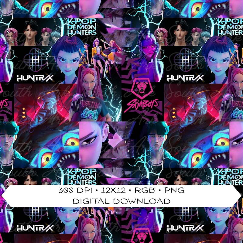 Kpop demon hunters huntrix wallpaper - Etsy México