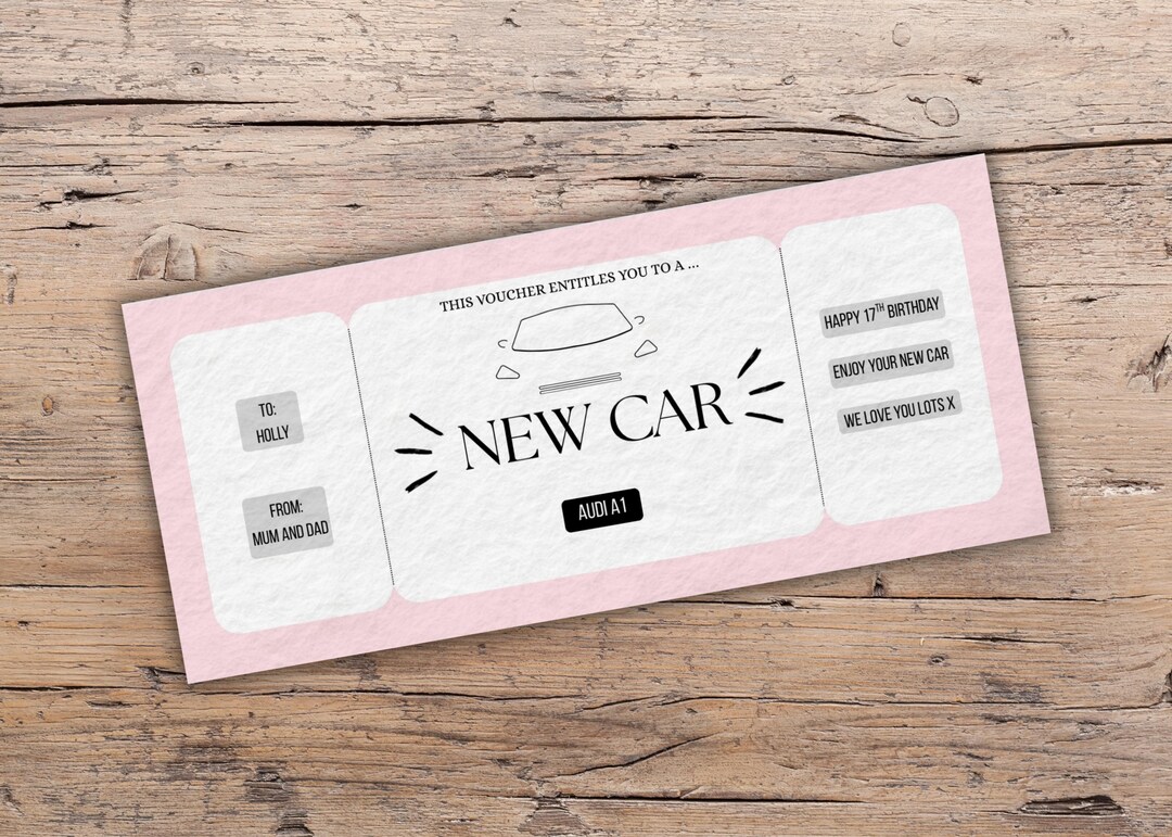New Car Gift Voucher Template: Surprise Car Reveal (editable Canva ...