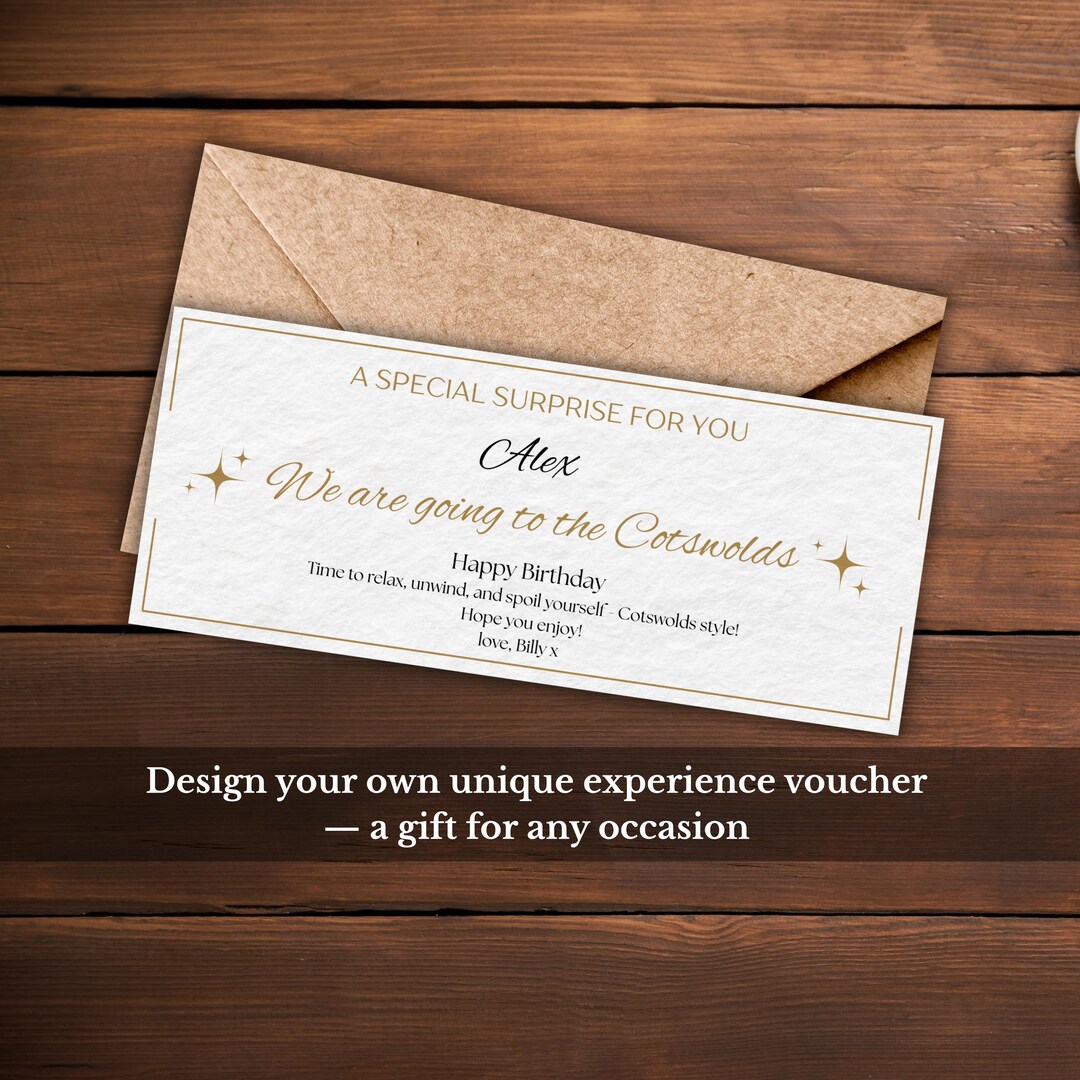 Editable Surprise Trip Voucher, Printable Canva Template (digital ...