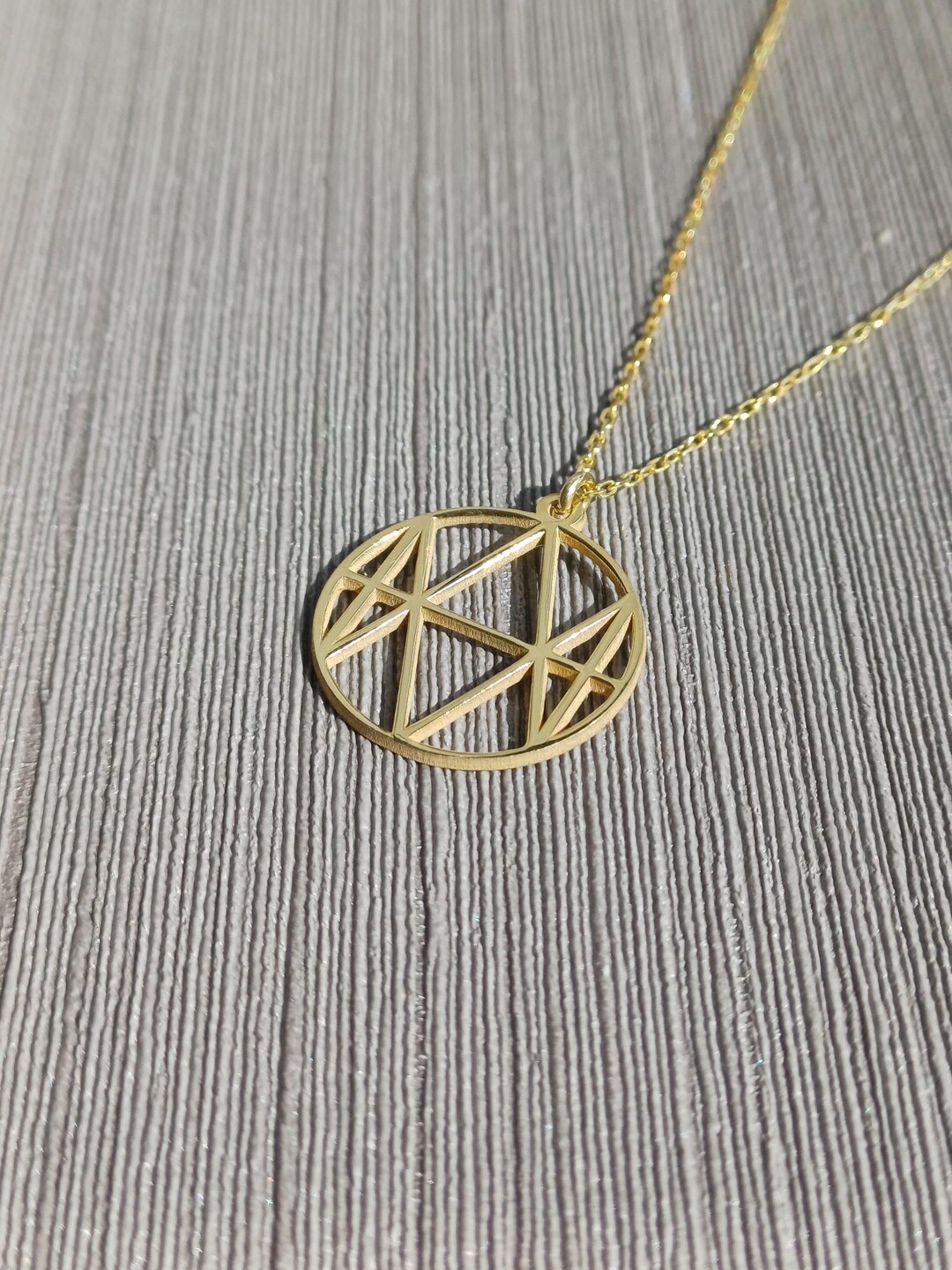 14K Gold Logo Name Necklace, Handmade Personalized Jewelry, Modern ...