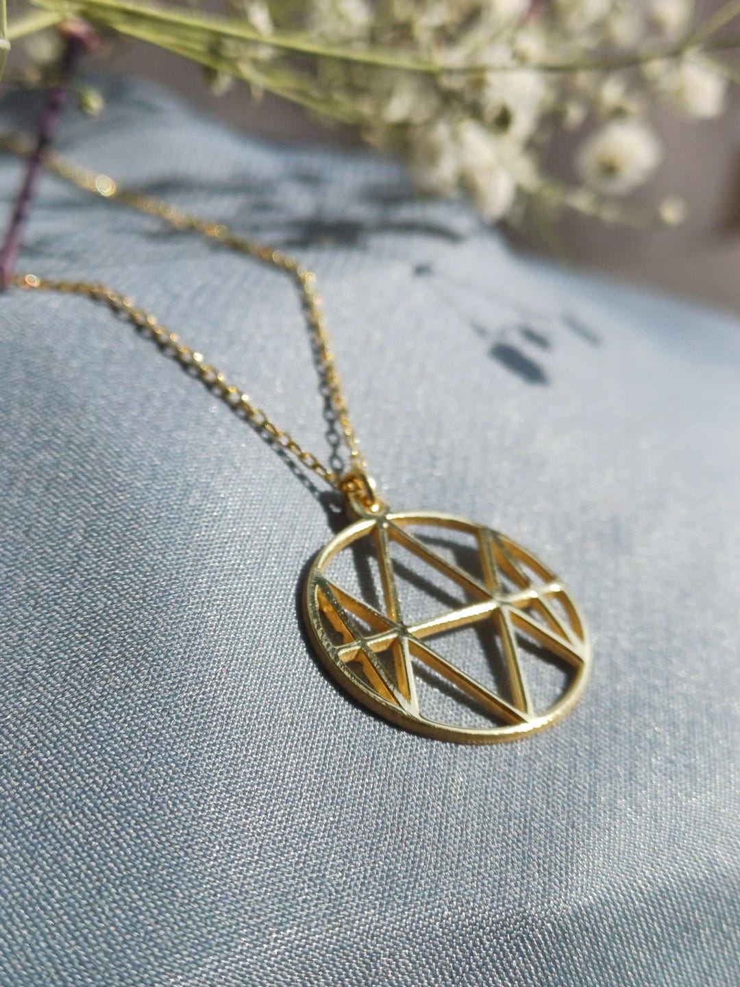 14K Gold Logo Name Necklace, Handmade Personalized Jewelry, Modern ...
