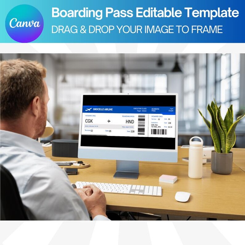Editable Boarding Pass Template, Canva Editable Boarding Pass Surprise ...