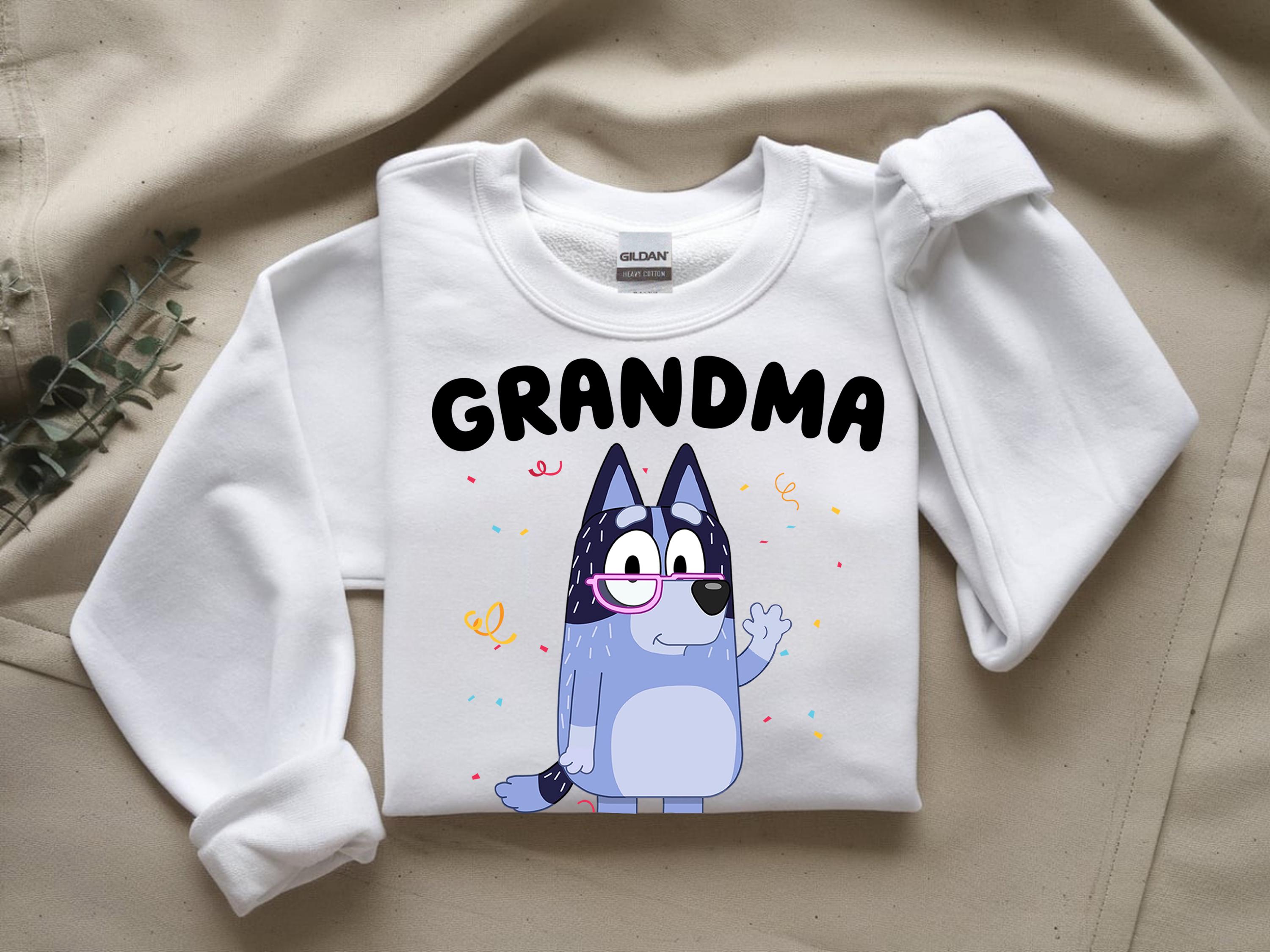 Blue Grandma Grandpa Shirt Family Matching Party Tee Papa and Nana Tee ...