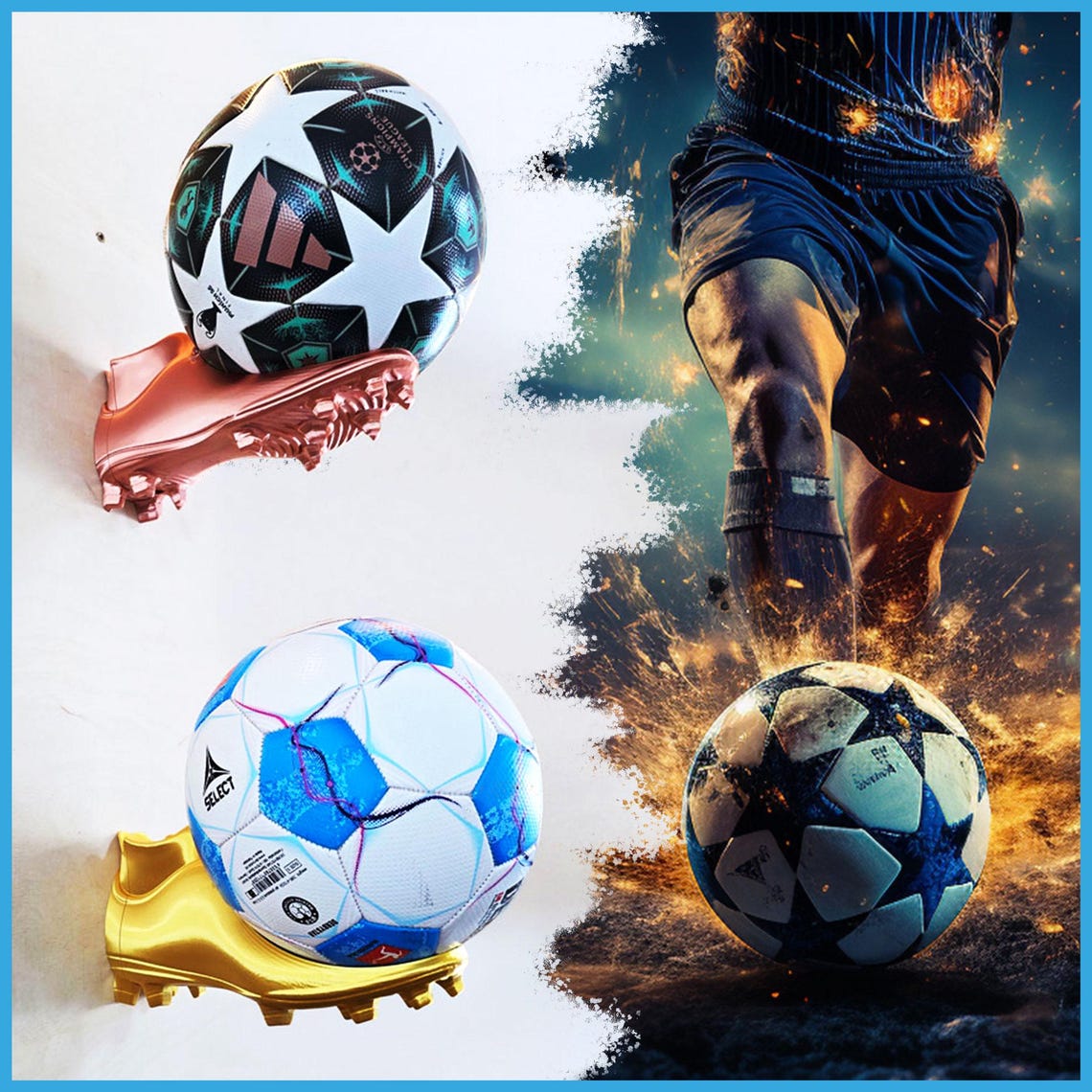 Soccer Ball Holder – Football Wall Mount | 3D Printed Shoe Ball Display ...